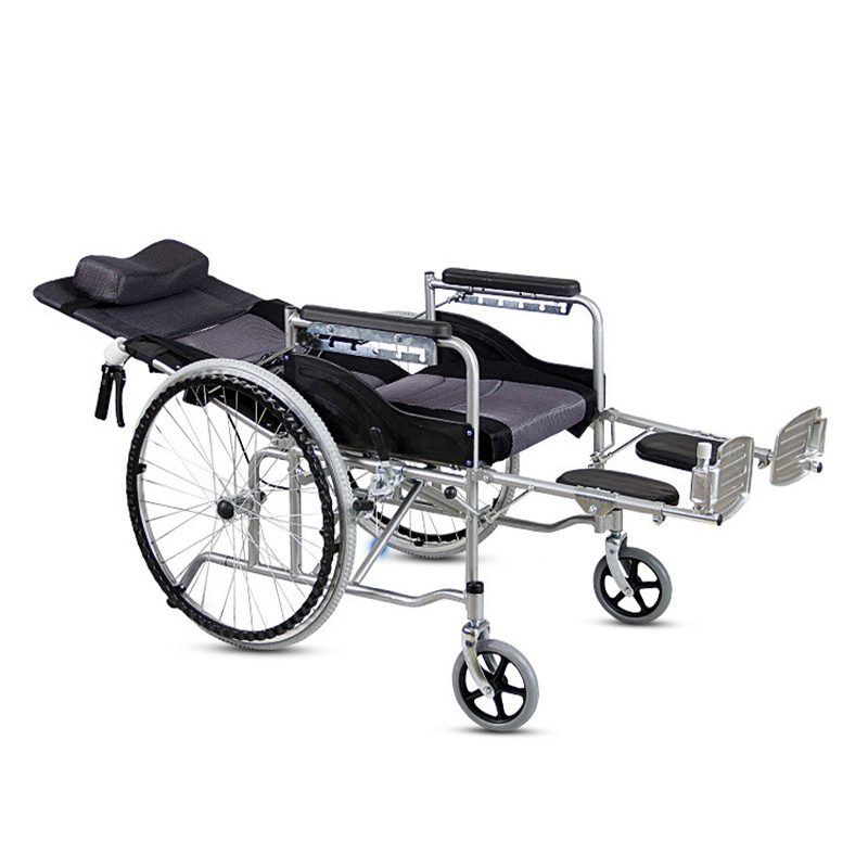 Multifunctional Foldable Reclining Wheelchair with Built-In Toilet for ...